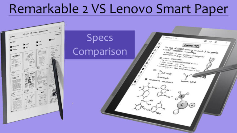 Remarkable 2 VS Lenovo smart Paper - Specs Comparison - WebToolo.com