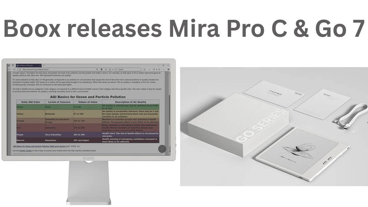Boox releases Go 7 and Mira Pro Color - WebToolo.com