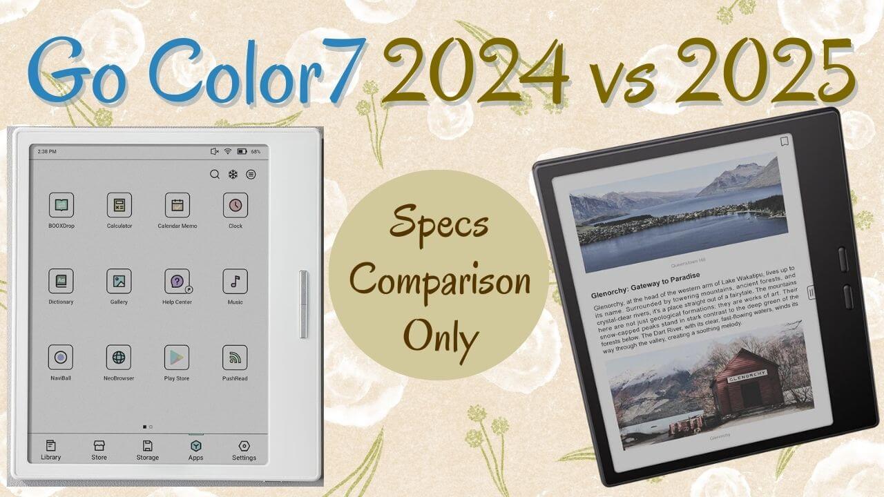Boox Go 7 Color 2nd Gen 2025 vs Go7 Color 1st Gen (Specs comparison ...